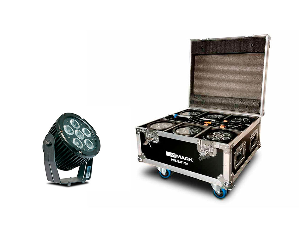 6x MKL BAT 726 + FLIGHTCASE · Equipson